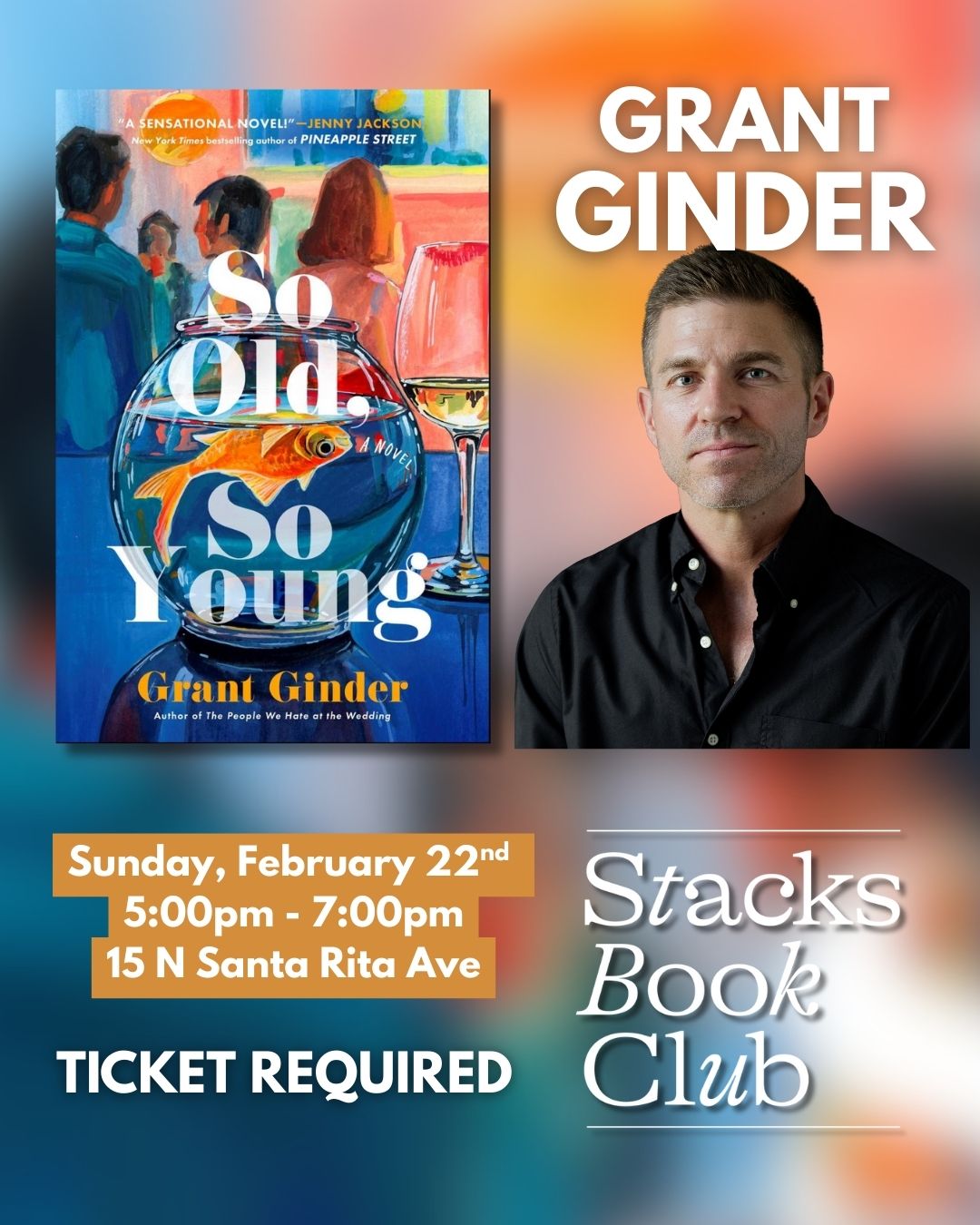 So Old, So Young Author Event ft. Grant Ginder (offsite at Sunshine ...