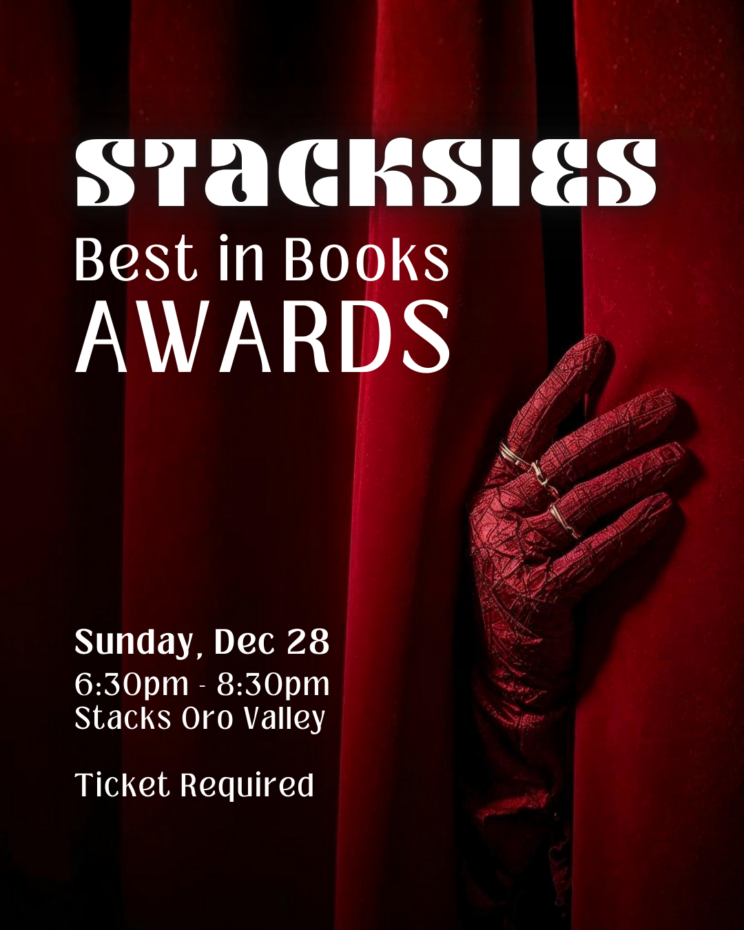 *SOLD OUT* 2025 STACKSIES AWARD CEREMONY | Stacks Book Club Oro Valley