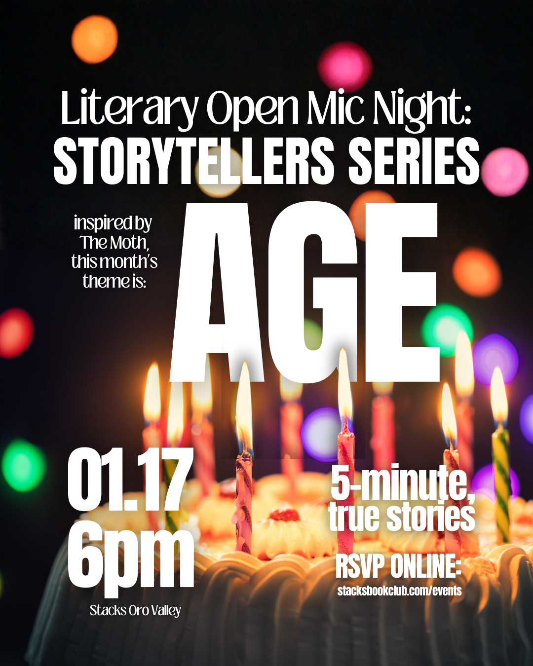 Literary Open Mic Night: Storytellers Series | Stacks Book Club