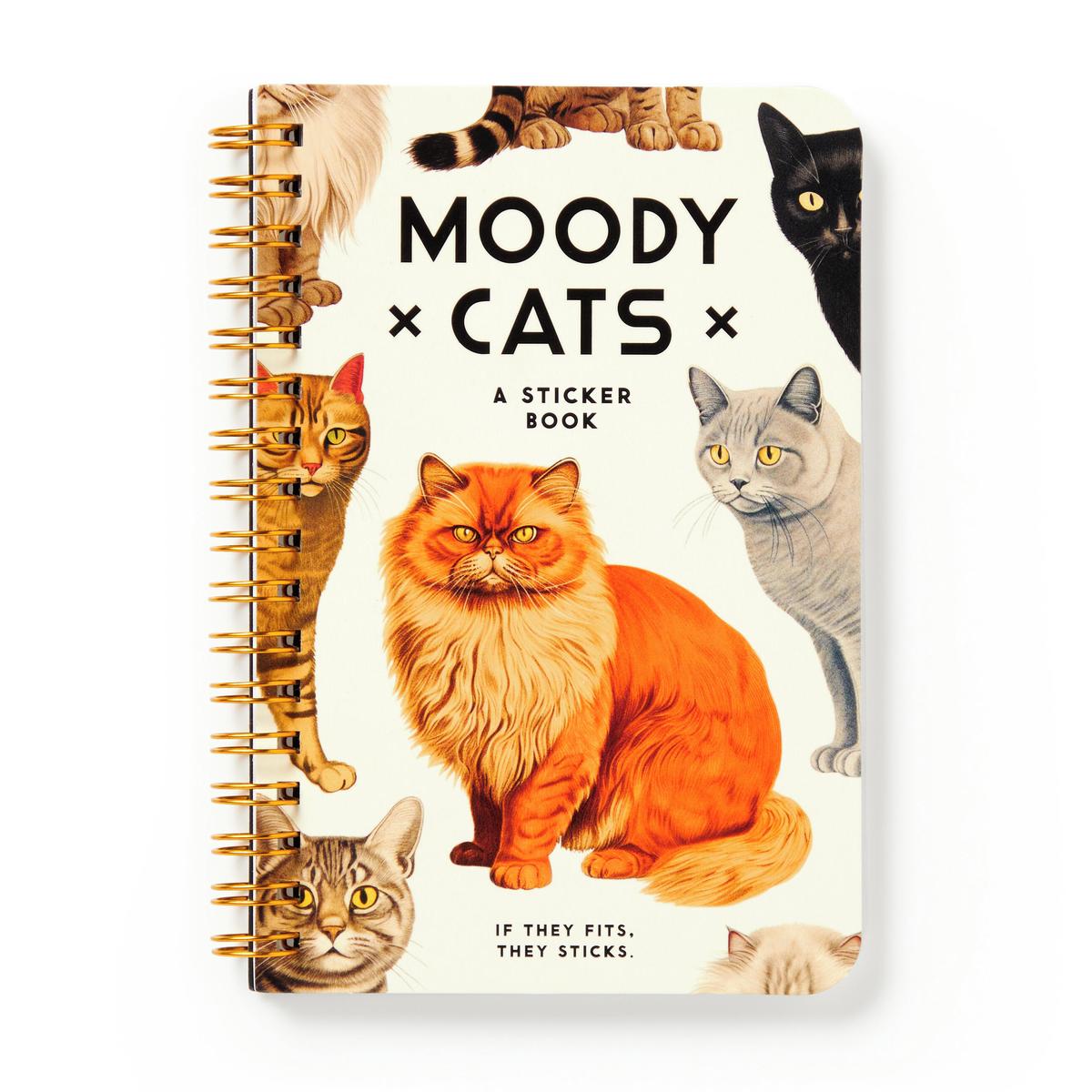 Moody Cats Sticker Book by Galison | Pocket Books Shop